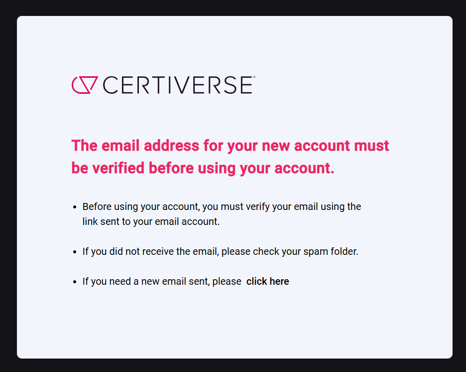 Sign Up/Log In to Certiverse