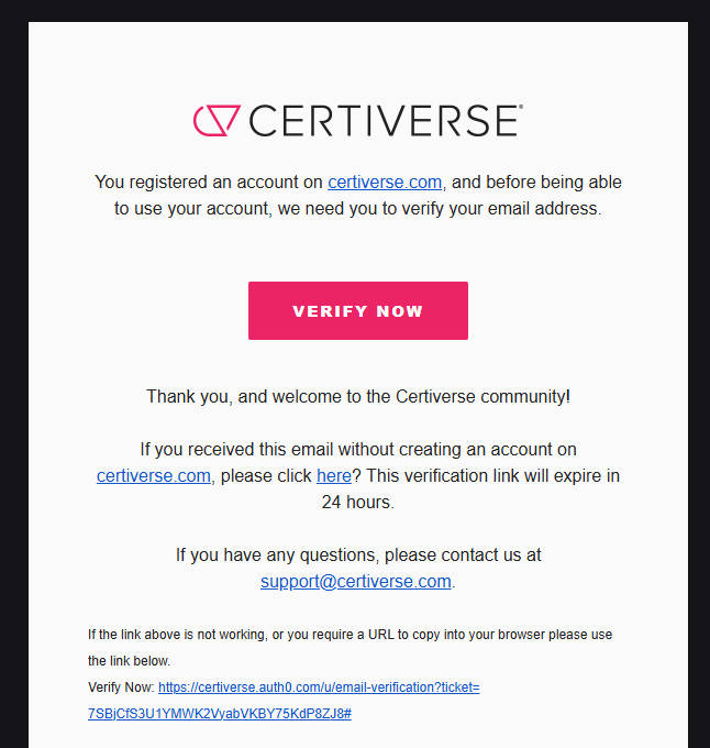 Sign Up/Log In to Certiverse