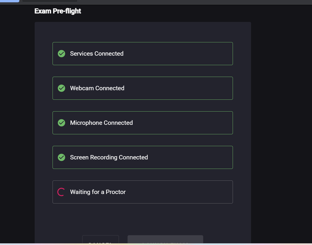 Taking a Scheduled Live Exam